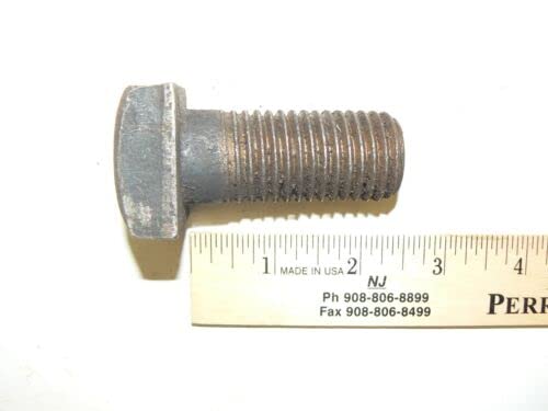 1"-8 x 2 1/4" Square Head Machine Bolts - Plain Steel Finish - Lot of 8 Pcs. HQ