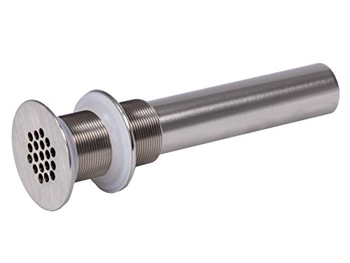 1.5 inch Grid Drain with No Overflow, Brushed Nickel Finish