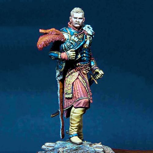 1/24 Resin Soldier Model Kit Ancient European Commander Warrior Resin Model Kit Unassembled and Unpainted (C6zi-5)