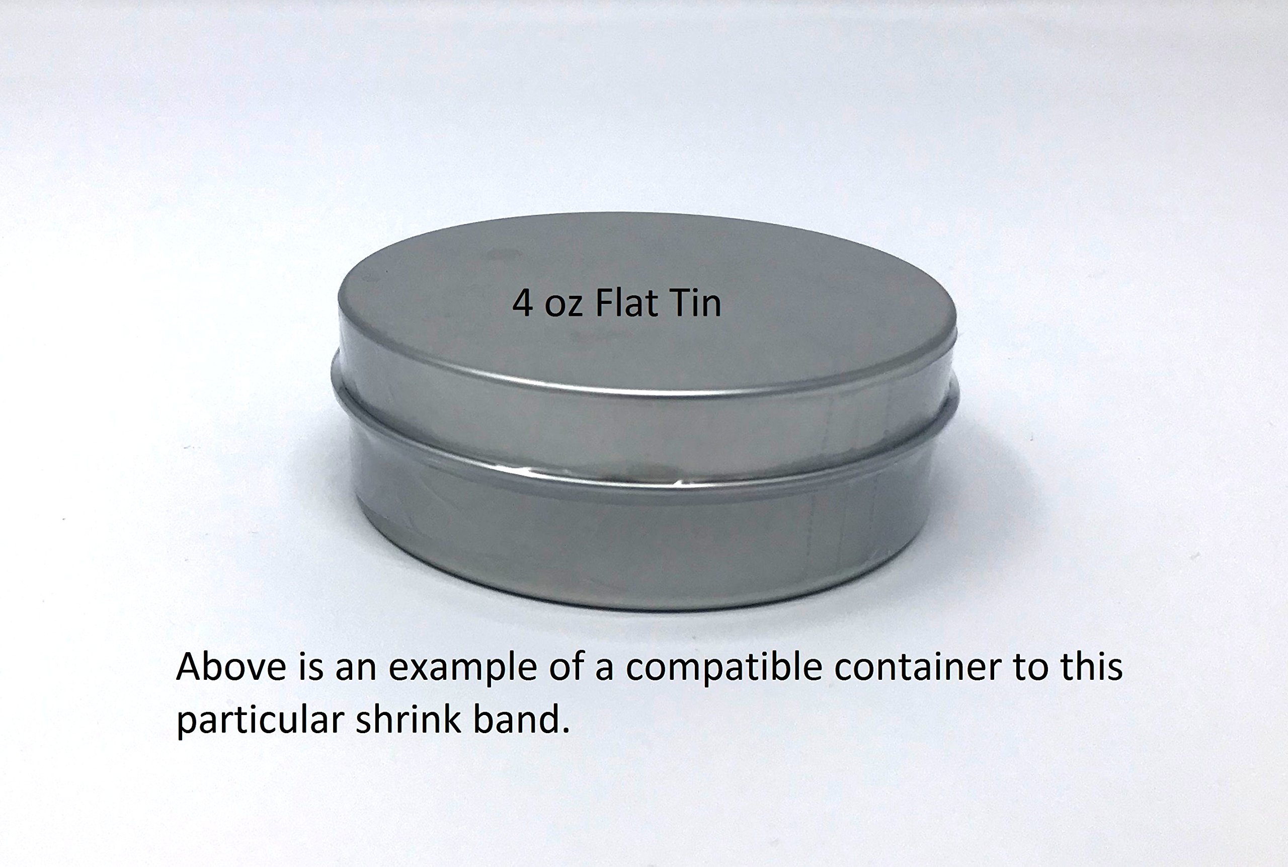 135 x 28 mm Clear Perforated Shrink Band for Glass Jars, Plastic Jars, Metal Tins and More. [Compatible Diameter Range: 3” – 3 1/4”] - Bundle of 50