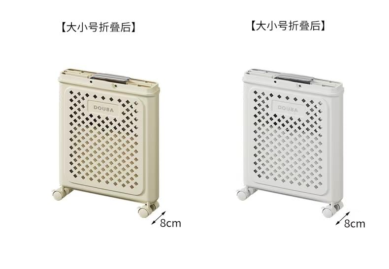 1 Large Laundry Basket, with Wheels Laundry Hamper Large Capacity Foldable Laundry Basket, Multi Functional Organizerused for bathroom, balcony, and home tidying (white)
