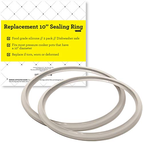 10 Inch Fagor Pressure Cooker Replacement Gasket (Pack of 2) - Fits Many 10 inch Fagor Stovetop Models (Check Bullets for Fit)