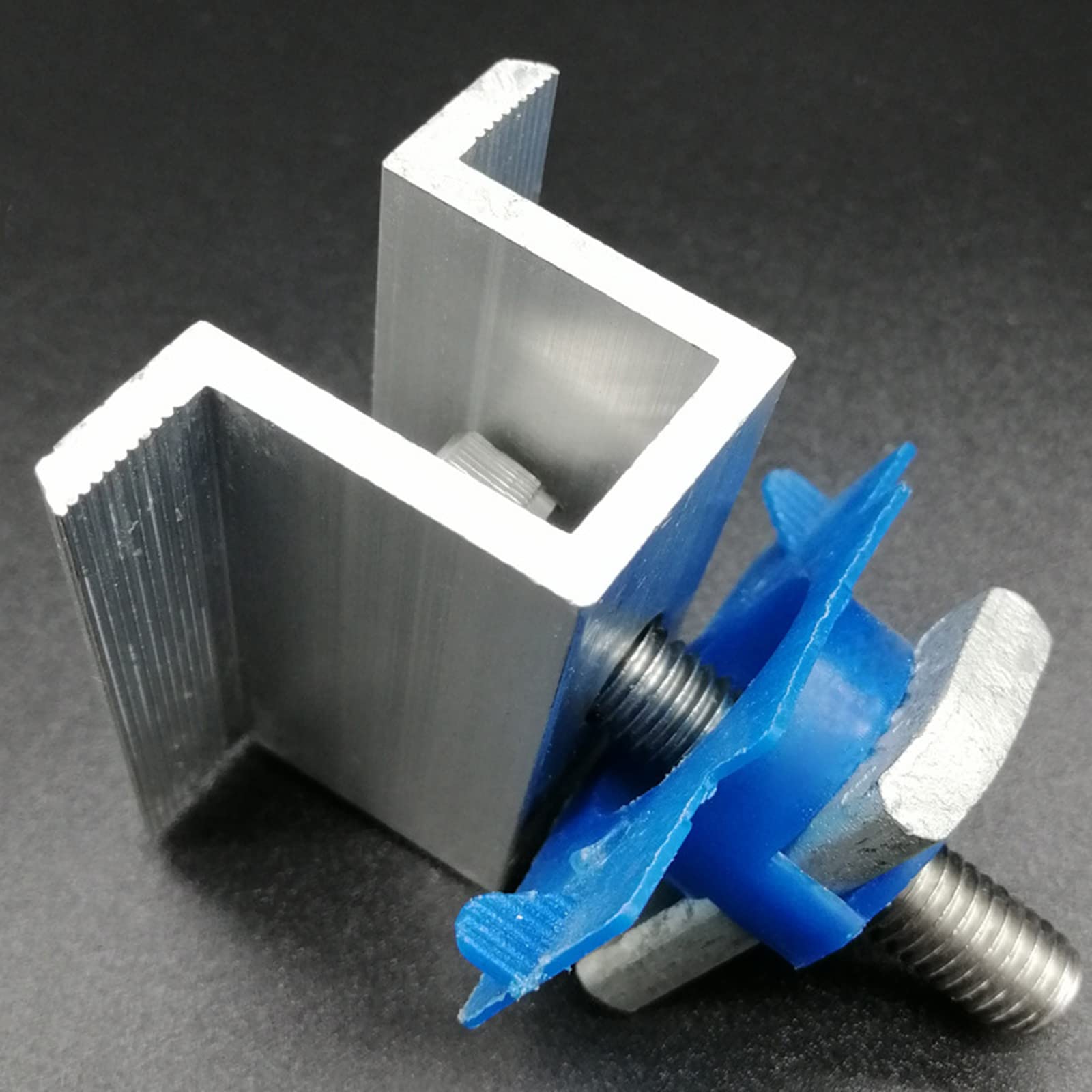 10 Pcs Adjustable Solar Panel Mounting Bracket Clamp Wide Photovoltaic Support Mid Clamps Bracket for Solar Panel System pv photovoltaic mounting Bracket