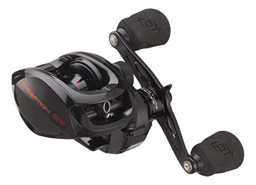 13 FISHING - Inception G2 Baitcast Reel - 7.3:1 Gear Ratio - Left Hand Retrieve (Fresh) - ING2-7.3-LH, Black