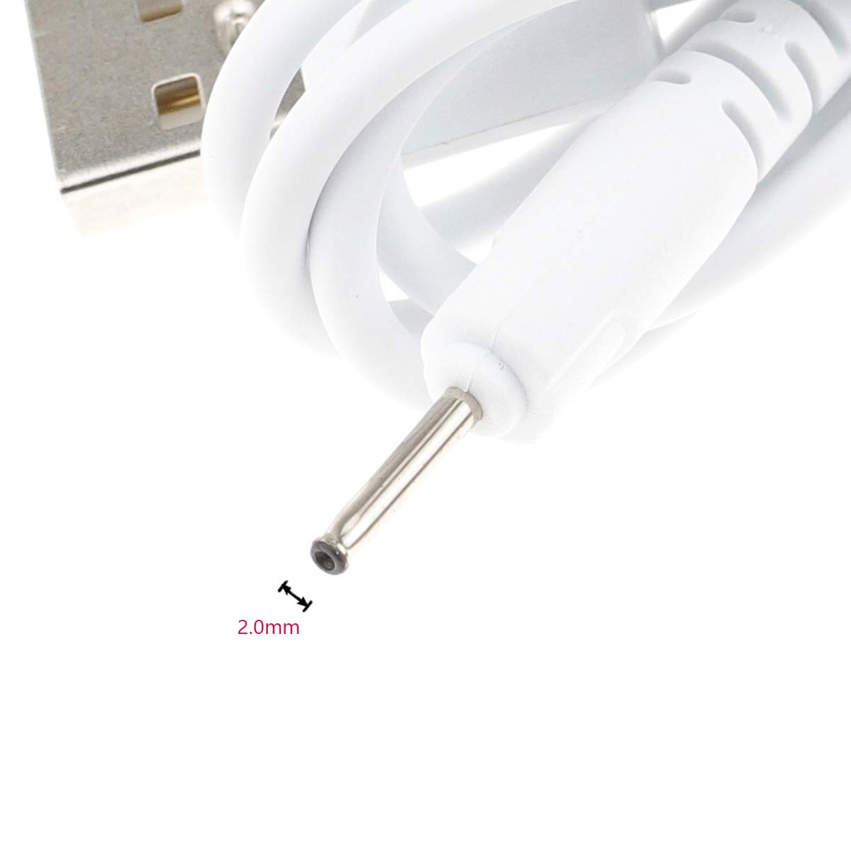2pcs USB Charger Replacement for Stylus Pen Tablet Pen for Huion P80/PE330/PF150 Graphics Pen Barrel Jack 2.0mm USB Cord Charging Cable, for GAOMON PD1560, for UGEE M708 / 2150 DC 2.0 Cable