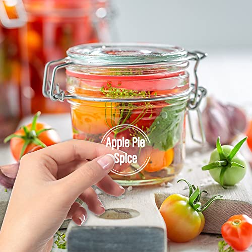 144 Pcs Transparent Spice Labels, Numbers for Jar Organization, Food Labels Waterproof Kitchen Seasoning Names Label, Preprinted White Letters Pantry Stickers (Transparent)