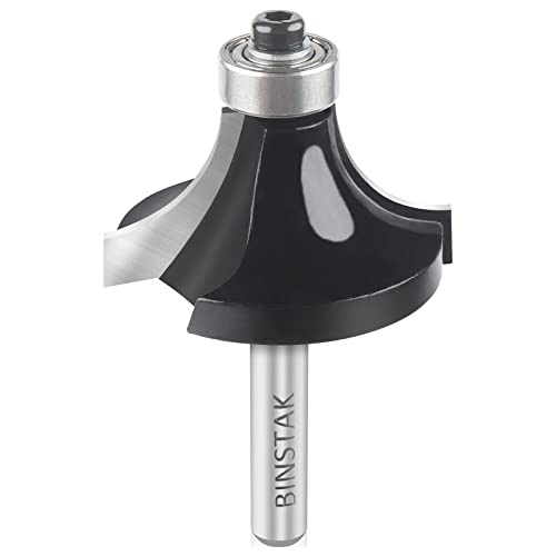 1/2" Radius Roundover Router Bit 1/4" Shank, Edge Forming Roundover Bit Bead Rounding Over Edging Bit by BINSTAK
