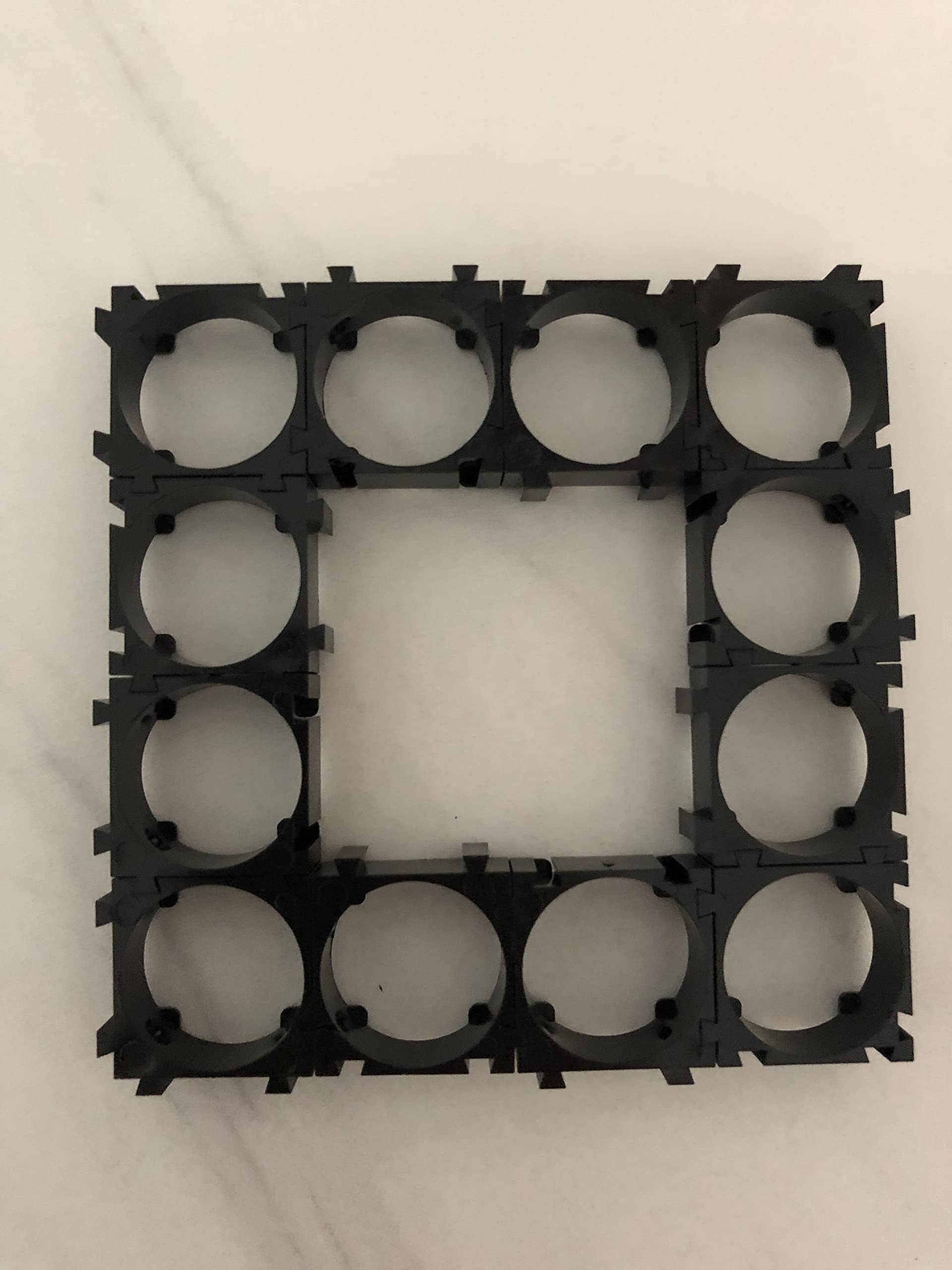 100 Pcs 18650 Lithium Battery Cell Holder, Battery Storage Box Cell Spacer Bracket Stand Plastic Battery Pack Bracket Cylindrical Cell Battery Stand for DIY Fixed 18650 Battery