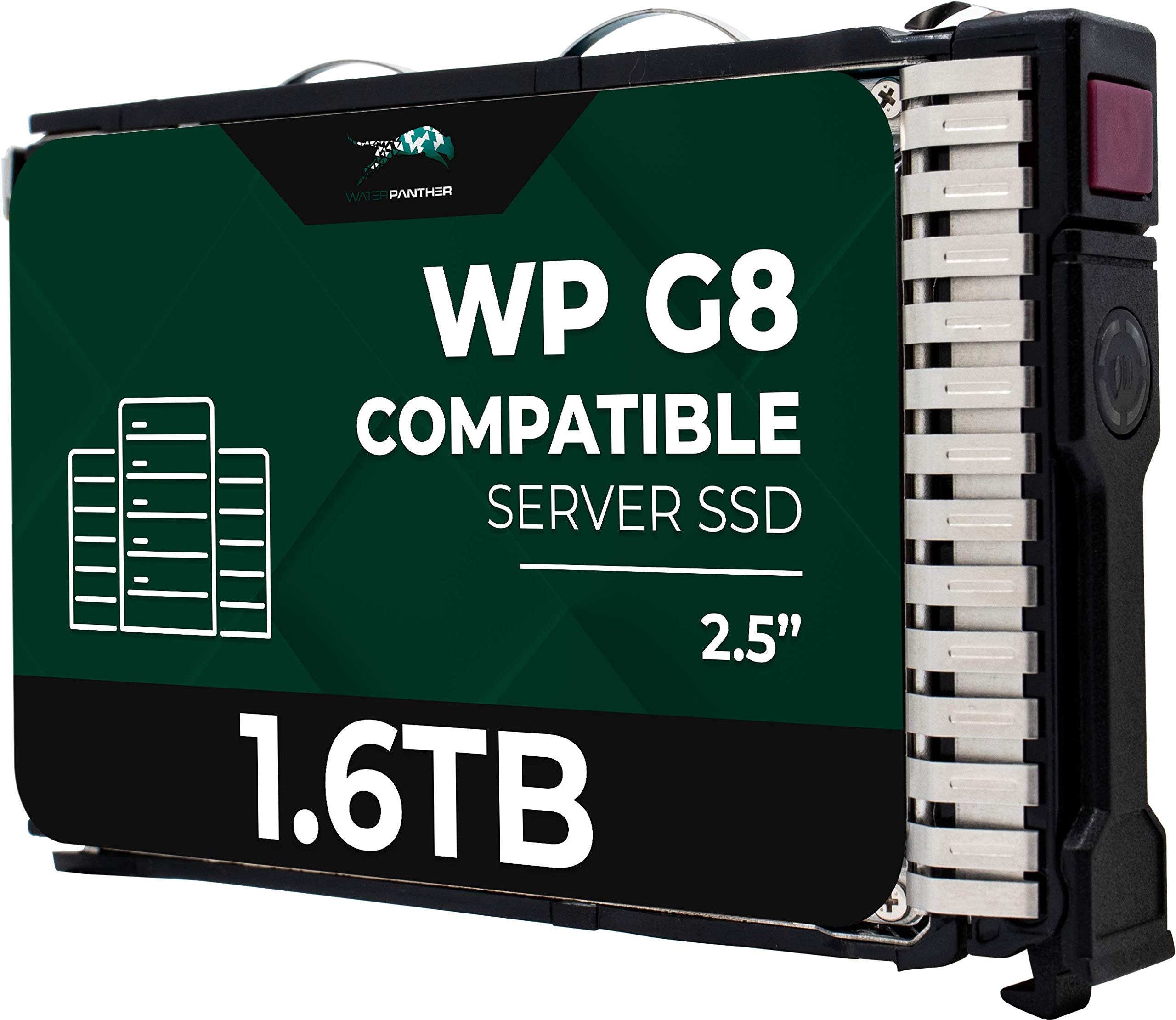 1.6TB SAS 12Gbps 2.5-Inch 15mm Enterprise SSD in G8 G9 Carrier Compatible with HP ProLiant Servers DL380 DL360 BL460c ML350