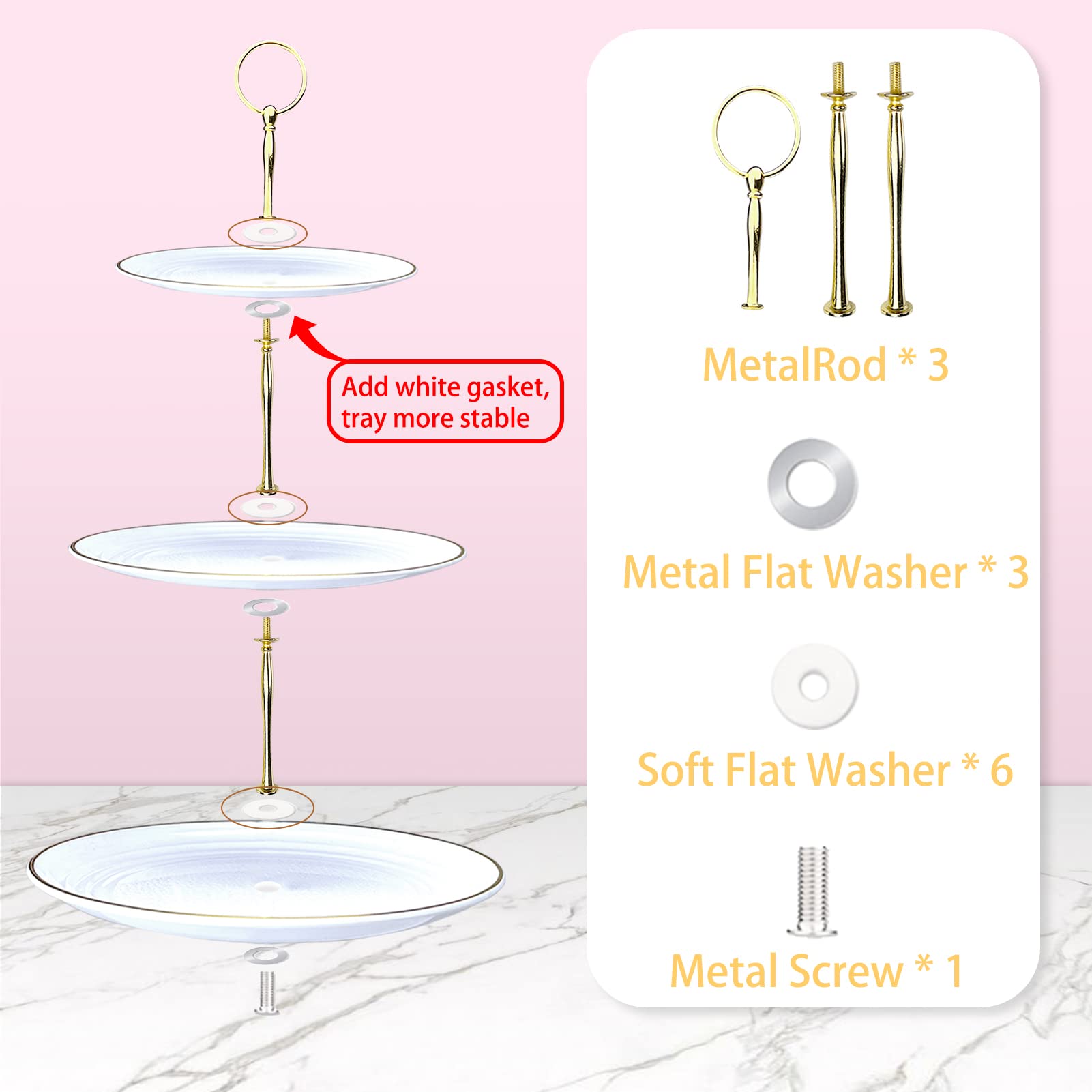 10 Pcs Cupcake Stand Set-Dessert Table Display Set-Cupcake Display Stand-Cupcake Tier Stand with 4X Large 3-Tier Cupcake Stands + 6X Appetizer Trays Perfect for Wedding Baby Shower Home Birthday