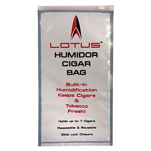 10 Pack Lotus Travel Pouch Cigar Bag Ziplock Humidor Humidifier