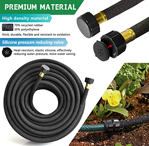 1/2’’ Soaker Hose 10 Ft 15Ft, Soaker Hoses for Garden 100 Ft, Garden Soaker Hose 25 Ft 50 Ft Drip Hoses for Garden Drip Garden Hose Irrigation System (10 feet)