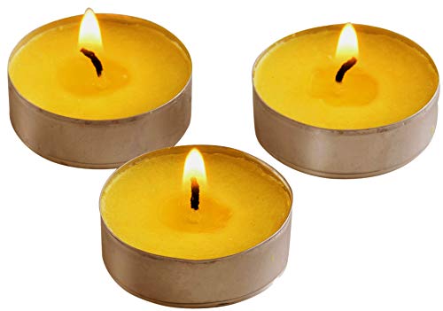 100 Citronella Oil Scented Wax Tealight Candles Bulk Yellow - Outdoor Indoor - Summer Candle Made in USA