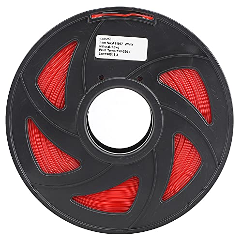1.75mm 1KG 3D Printer Long Filament Red 3D Printing Consumables Neatly Wound PLA Meta Filament Bundle Industrial Additive Manufacturing Products for Home Decoration