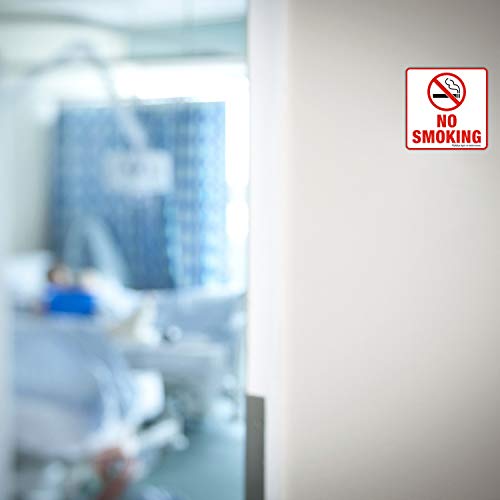10 Pack No Smoking Stickers, No Smoking Stickers Decals, 6x6 inch Self-Adhesive Vinyl Decal Stickers, UV Printed, Durable Ink, Waterproof, Easy to Mount, Indoor/Outdoor Use