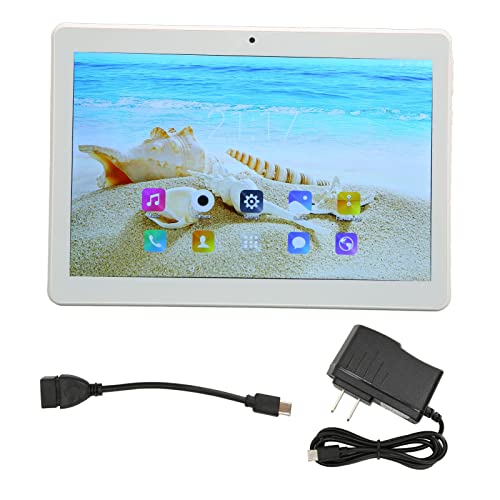 10.1 Inch Tablet, Gold 2.4G 5G WiFi Tablet PC 10 Core Front 500w Rear 1300w for 11.0 for Painting US Plug