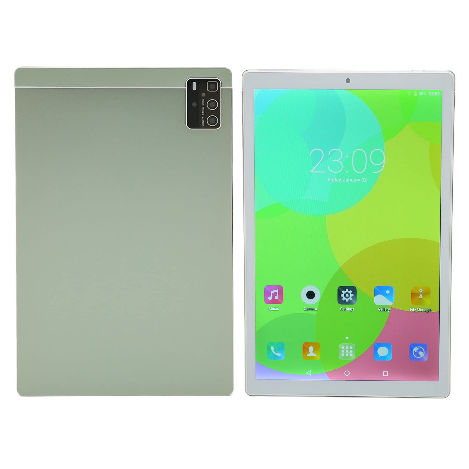 10.1 Inch Tablet Green - 2560x1600 IPS HD Display, 5G Ultra Slim Educational Tablets, 5+8MP Dual Cameras, 6GB RAM 128GB ROM, Octa Core Processor, Lasting Battery, HiFi Speaker
