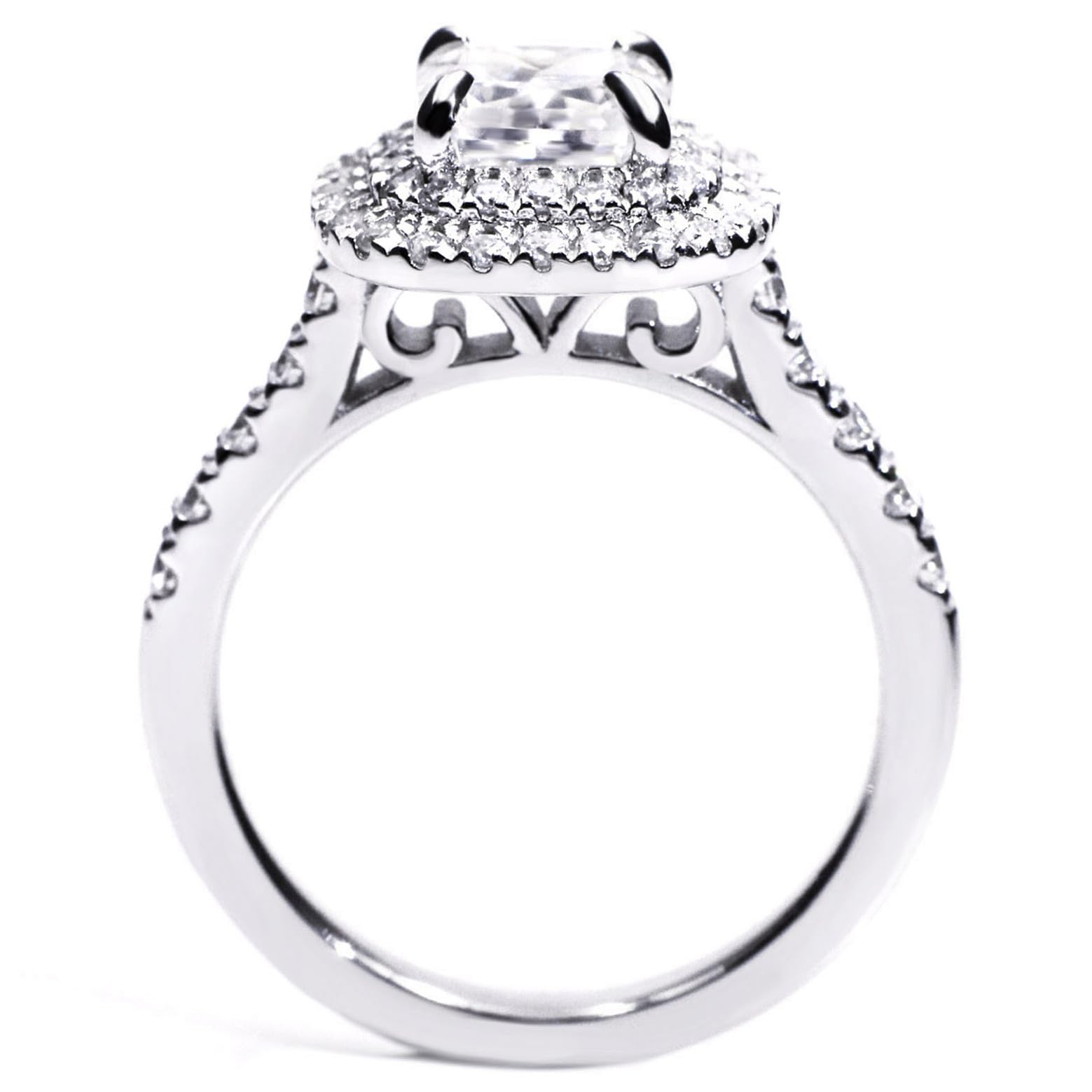 1.6Ct Moissanite Engagement Ring, 18K Real Gold Plated, Moissanite