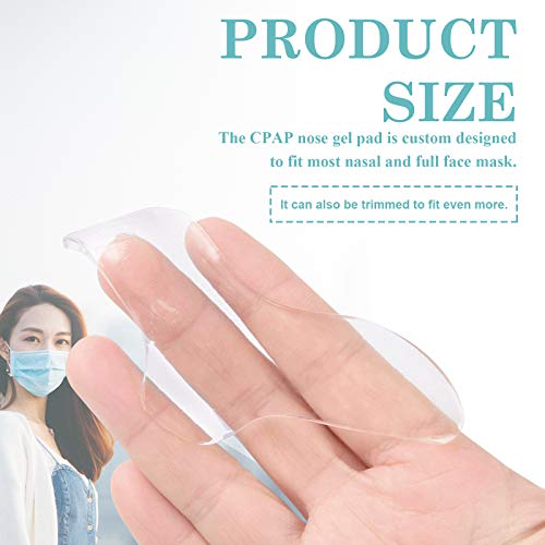 10 Pack Universal Nose Pads for CP-AP Ma-sk - Nasal Gel Pads Avoiding Air Leaks,Red Mark Irritation and Soreness,Can Be Trimmed