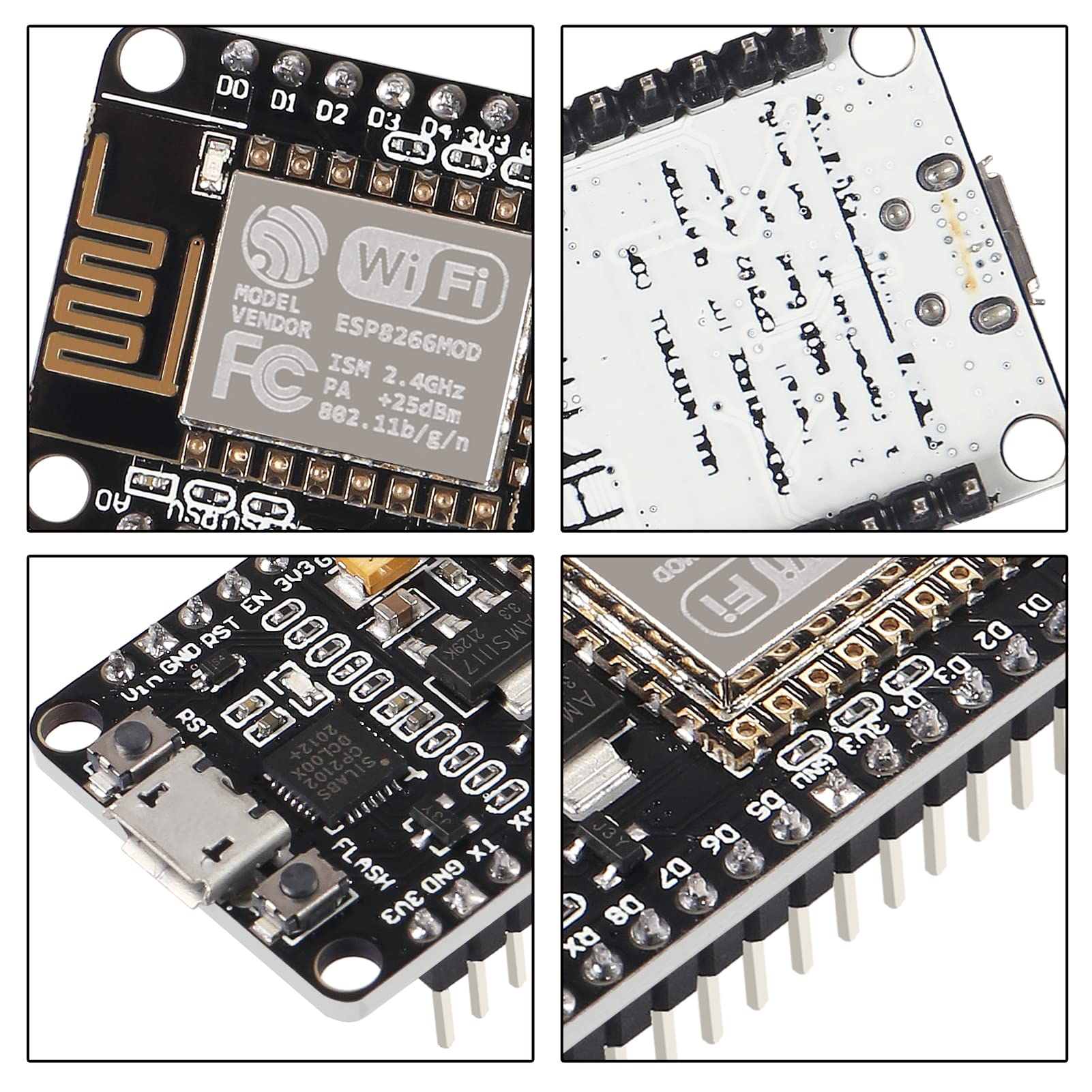 10Pcs ESP8266 CP2102 ESP-12E NodeMcu LUA Internet WiFi Development Board Open Source Serial Internet Wireless Module for IDE Micropython