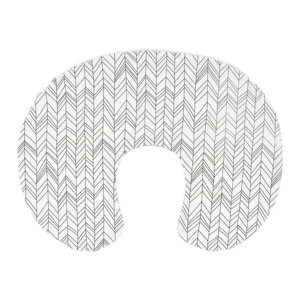 2 Pack Nursing Pillow Cover Slipcover for Breastfeeding Pillows, Soft and Comfortable Safely Fits On Standard Infant Nursing Pillows, Black