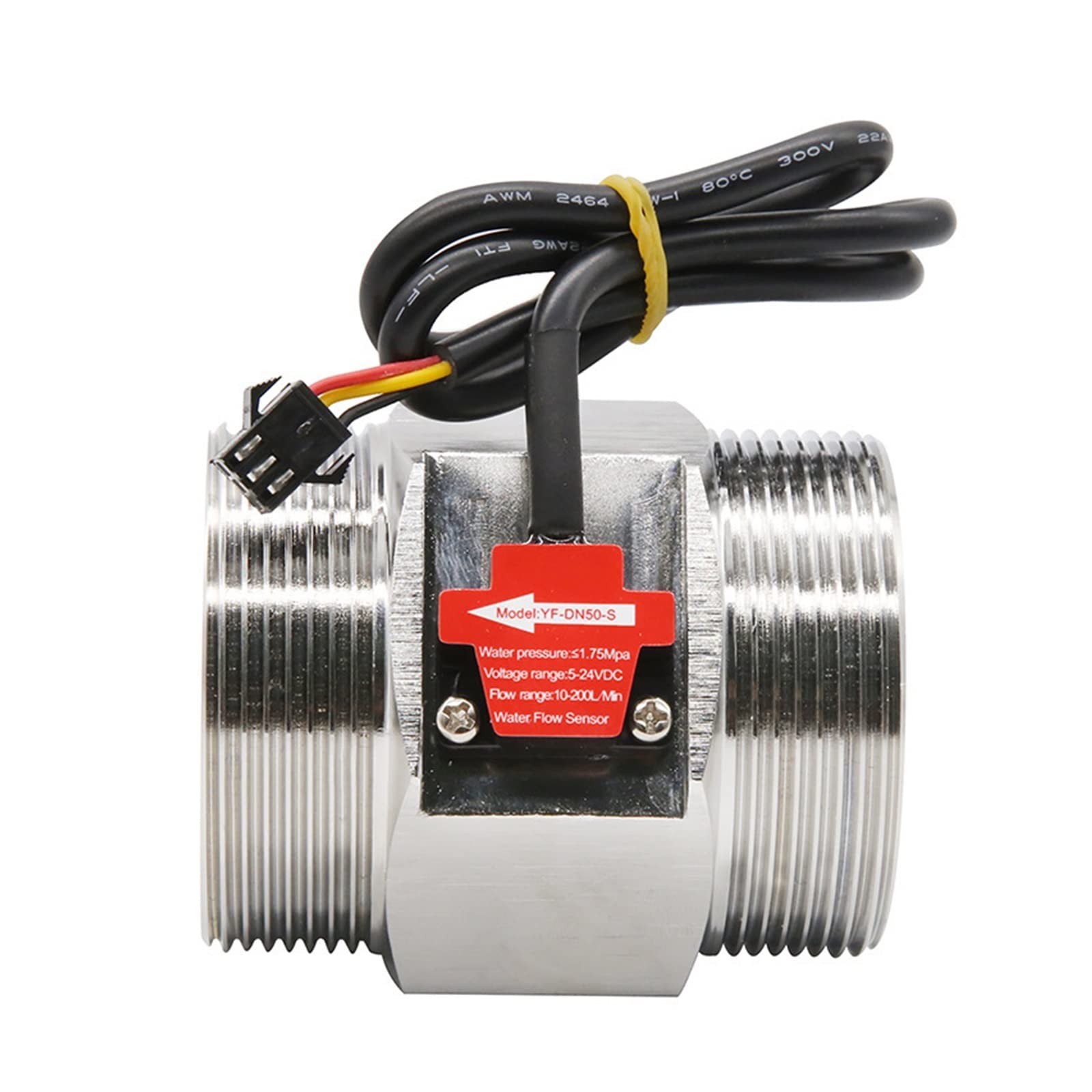 1/2" 3/4" 1" 1-1/2" 2" Water Flow Sensor 1.75MPa Sensor Turbine Flowmeter DC5~24V Used to Measure The Flow of The Medium (Size : 1/2")