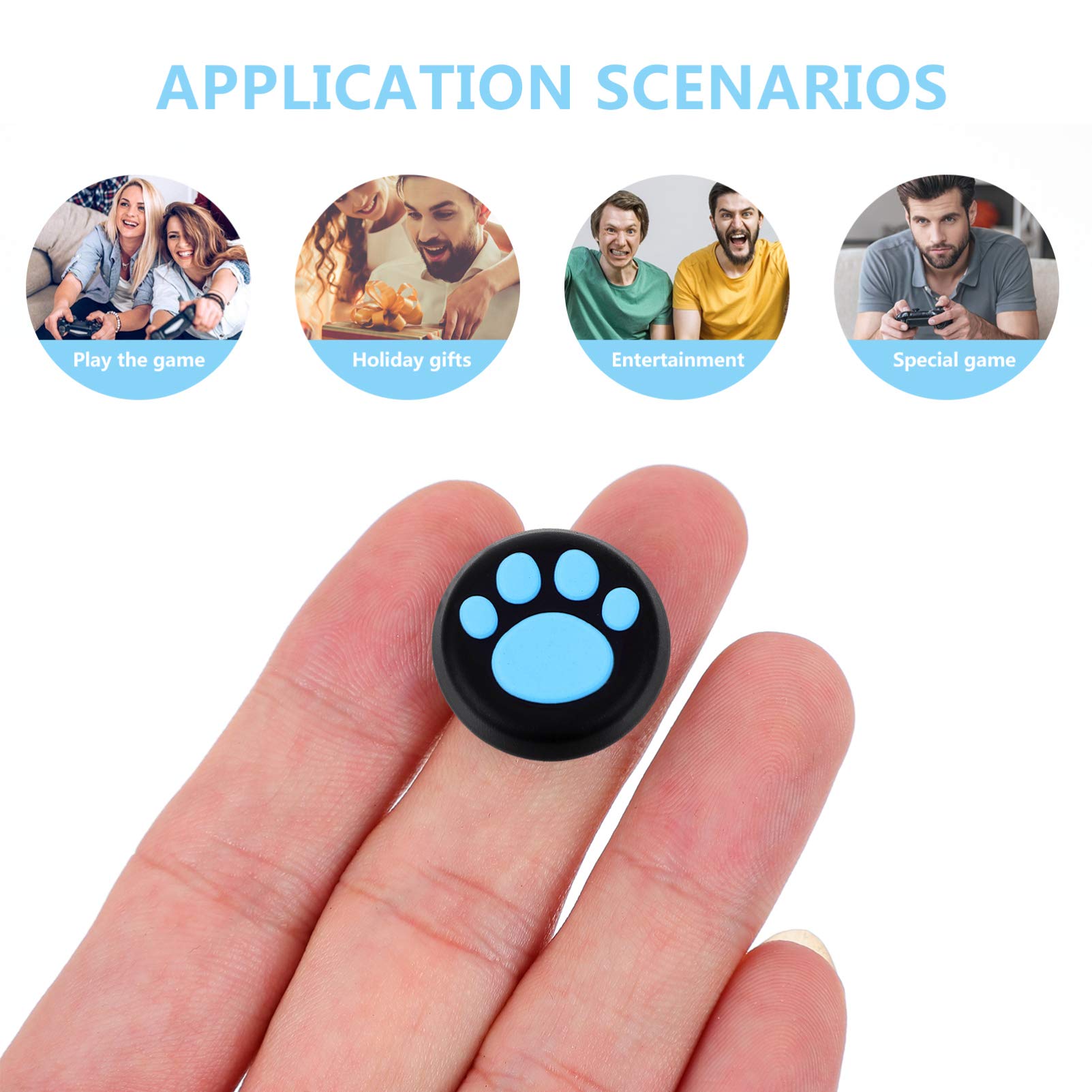 16pcs Rocker Cap Cat Claw Joystick Cases Nonslip Joystick Covers Silicone Joystick Cases Lovely Protection Covers Adorable Joystick Covers Wear-Resistant Joystick Caps