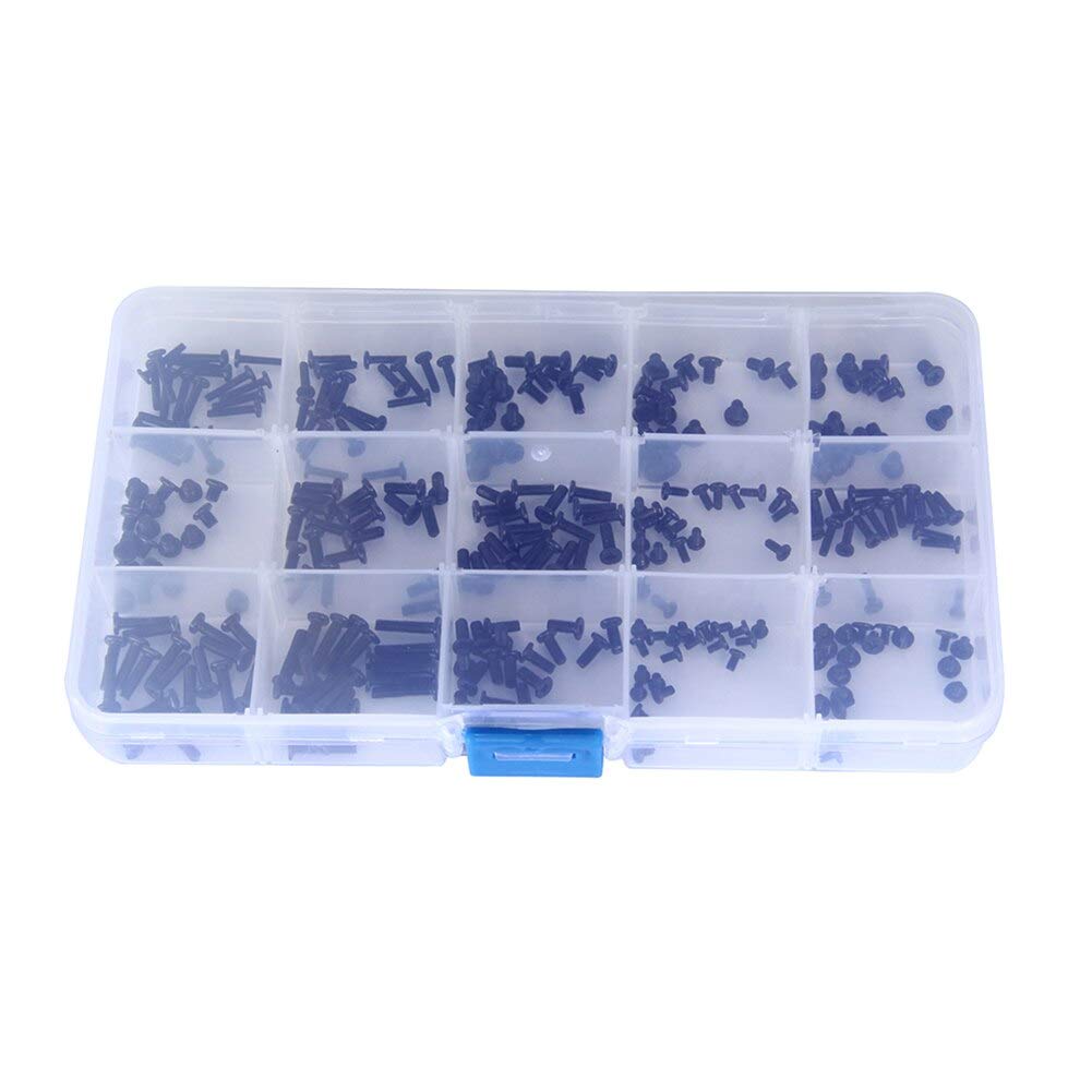 300Pcs Universal for Laptop Micro for Laptop Repair PC for Computer Steel Screws Set Repair Kit with Storage Box SCRW-093665
