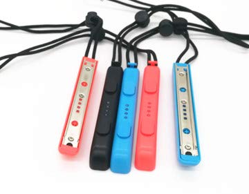 1 Pair of Joy-Con Handle Controllers with anti-slip Lanyards for Nintendo Switch Video Games-Blue&Red