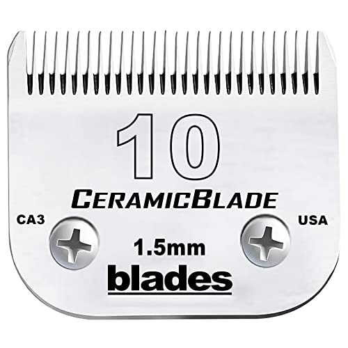 10 Blade Dog Grooming Detachable Ceramic Blade Compatible with Andis Hair Clippers