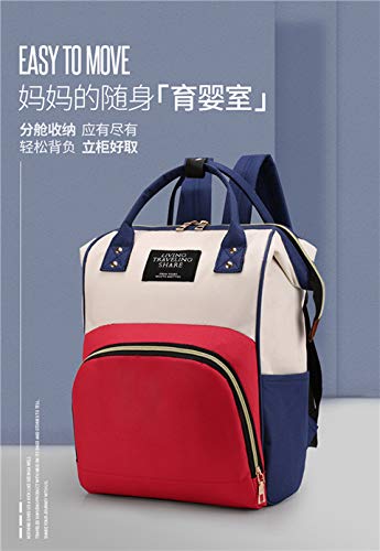 MLBCARE baby bag back pack large-capacity multi-functional fashionable shoulders diaper backpack mother's portable baby care bag Separate storage (red)