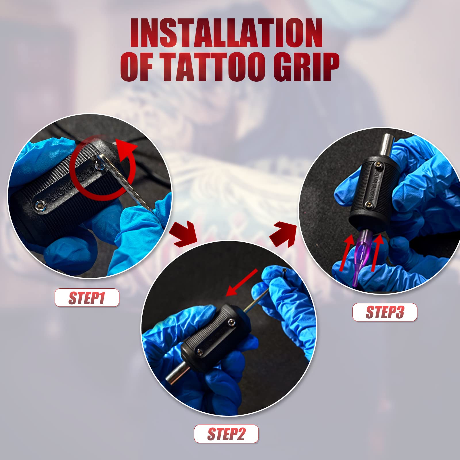 Wormhole Tattoo Kit for Beginners 10 Tattoo Inks Complete Tattoo Machine Gun Power Supplies TK096
