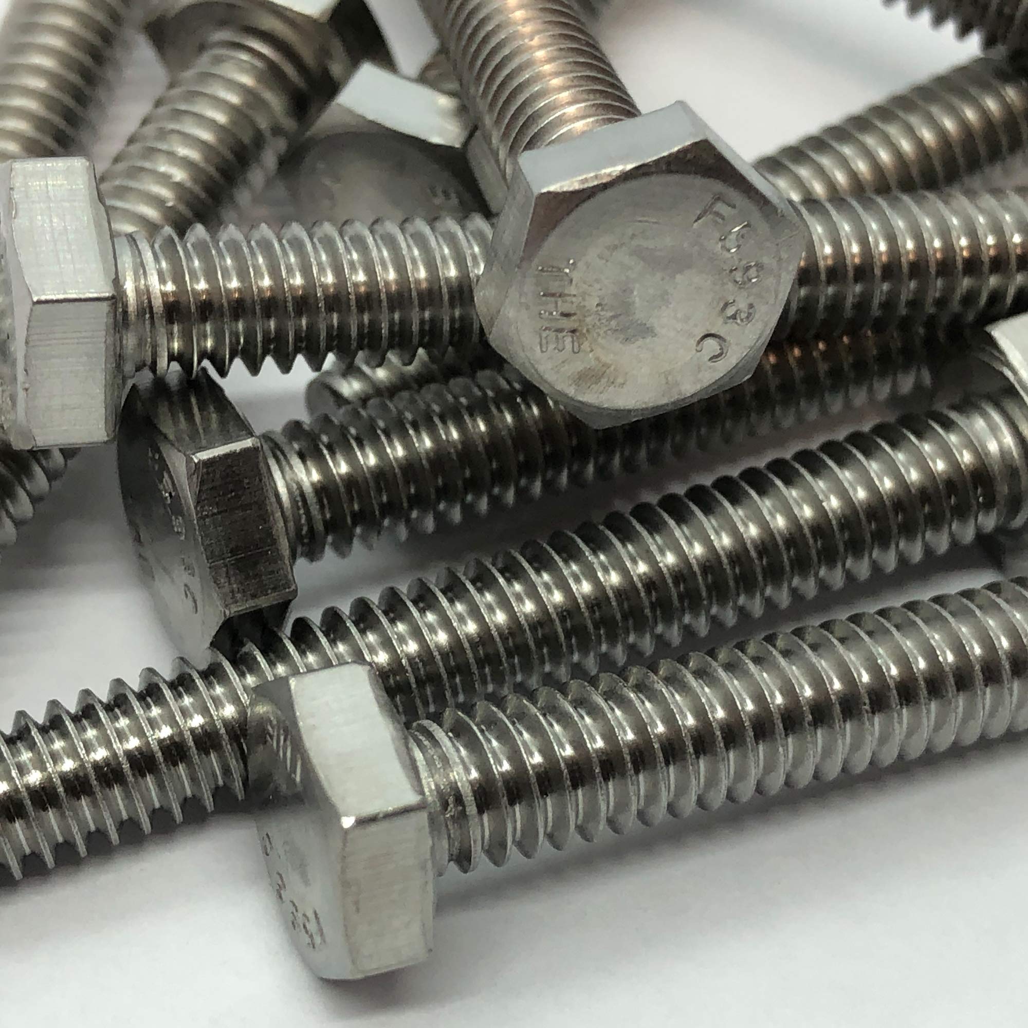 1/4" x 1" - 20. 304-STAINLESS STEEL - HEX HEAD BOLT - 304 GRADE. General Purpose - Hurricane Bolt (50)