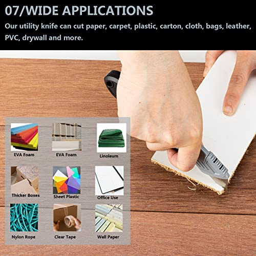 1-Pack Folding Utility Knife, Quick Change Box Cutter with Sharp Blade, Lock Back and Comfortable Handle, Compact Safety Box Cutter for Carton, Cardboard, String and Boxes