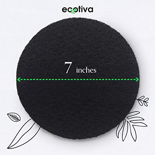 8 Pack - Compost Bin Filters - Compost Filter - Charcoal Filters for Compost Bucket for Kitchen - Activated Charcoal Filter Sheets - Carbon Filters Compost Caddy - Compost Bin Charcoal Filters