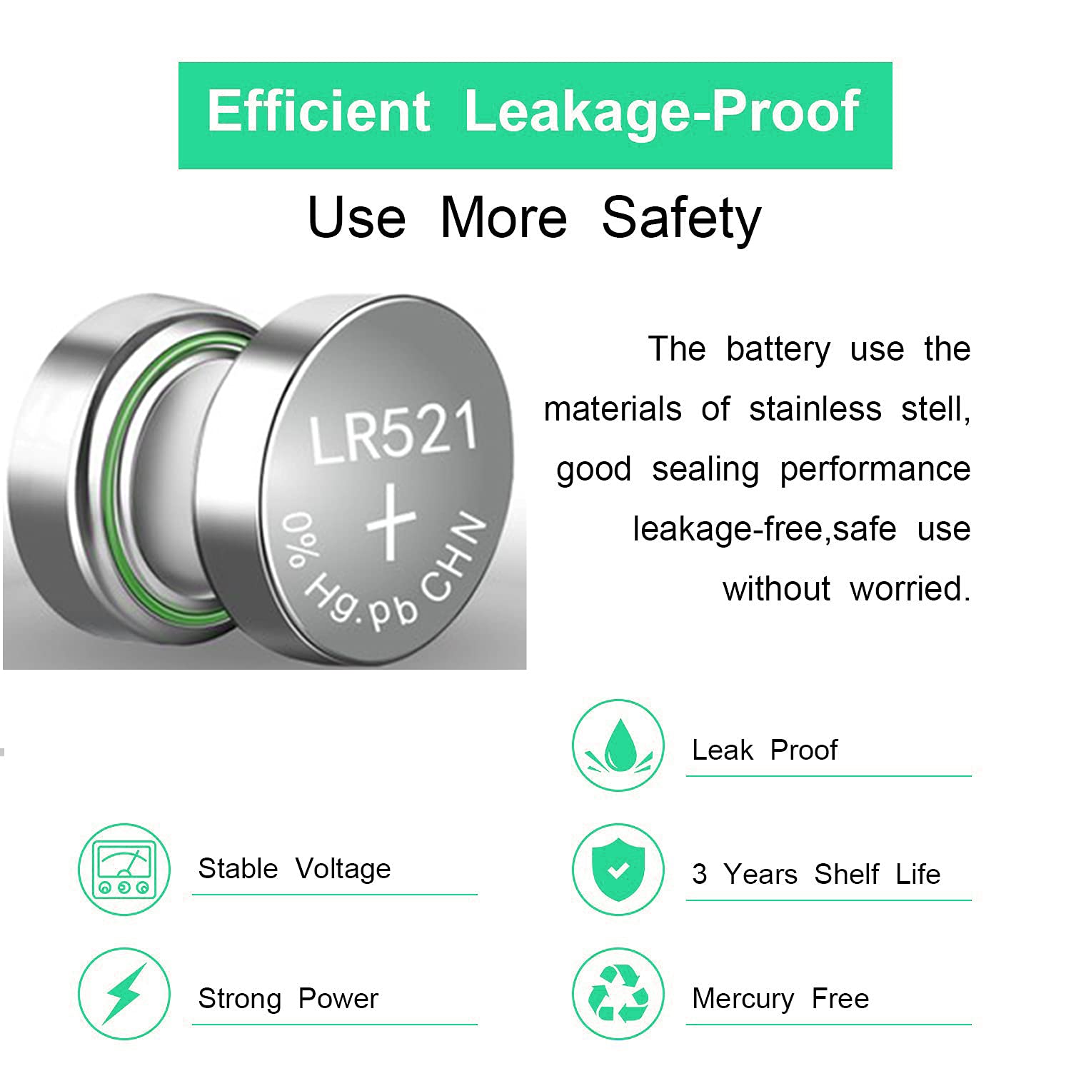 30pcs LR521 AG0 1.5V Alkaline Coin Batteries SR521SW 379 SR521 179 SR63 Watch Battery Button Coin Cell for Watches, Keychain Flashlight, Penlight, LED Propellers, Hot Toys