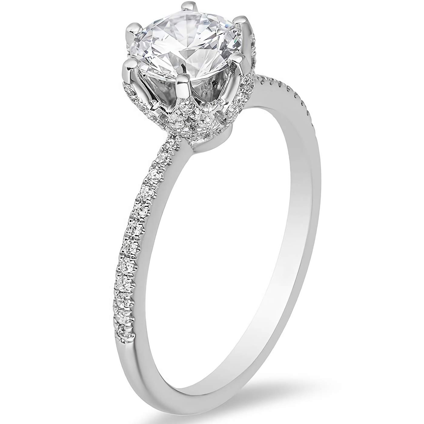 1-1/5 Carat (ctw) Bridal Set Moissanite Engagement Rings for women Platinum Plated Silver Ring Moissanite Rings (31)