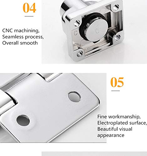2 Packs Keyed Hasp Locks Twist Knob Keyed Locking Hasp for Small Doors, Cabinets and More,Stainless Steel Steel, Hasp Lock Catch Latch Safety Lock Door Lock with Keys (4inch, Silver)