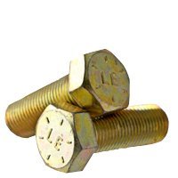 1/4"-20x7 1/2" USA Grade 8 Hex Head Cap Screw, ZINC Yellow CR+3 Bake (INCH) (Quantity: 10) Size: 1/4"-20 | Length: 7-1/2" | |