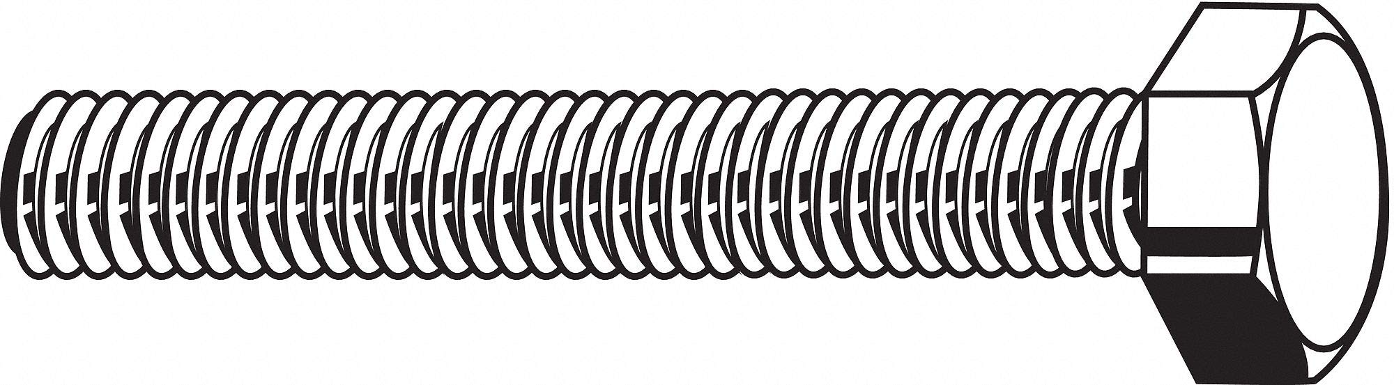 1/2"-13 x 6" SS Grade 316 UNC Tap Bolt, 5 pk.