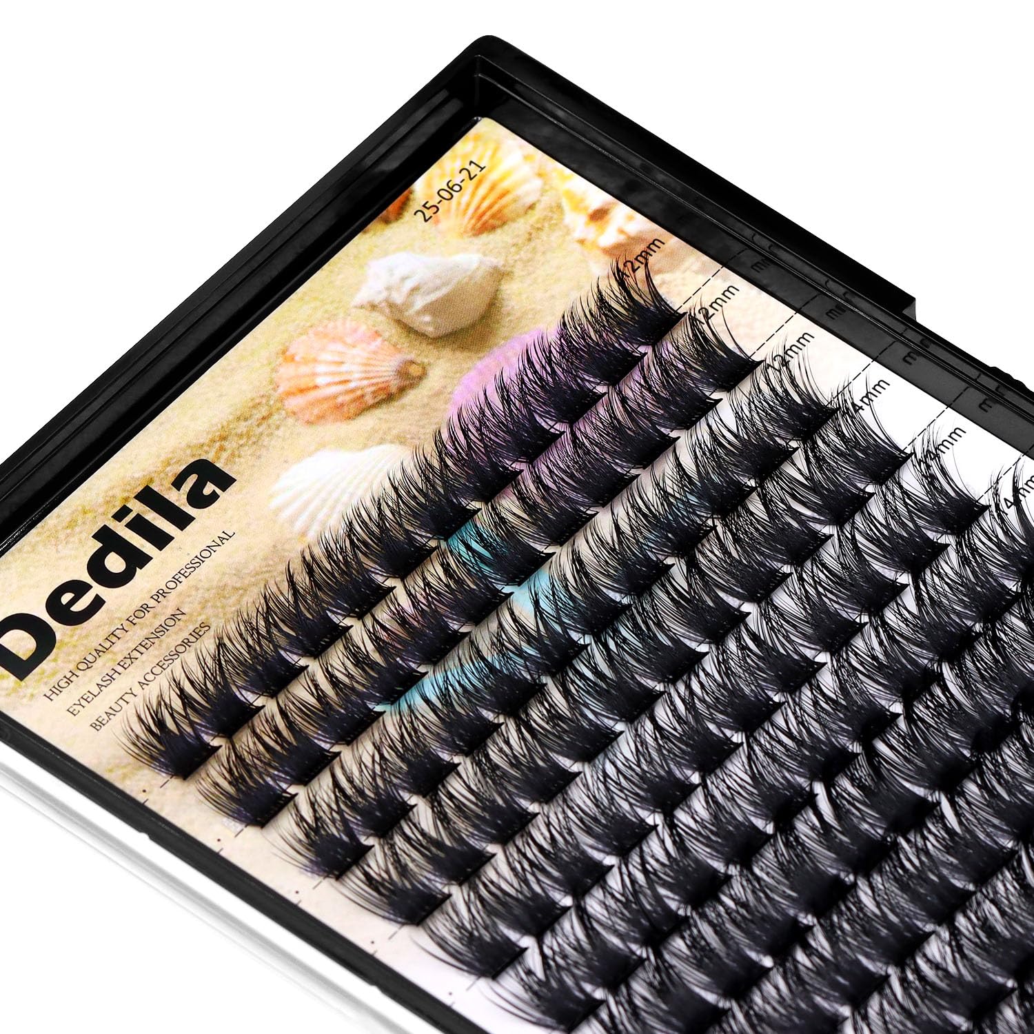 Dedila 120 Pcs Handmade D Curl Makeup Clusters Eye lashes Extensions Mixed 10-12-14-16mm/12-14-16mm/14-16-18mm D Curl Soft and Lightweight Individual false eyelashes Wide Stem (Mixed 12-14-16mm)