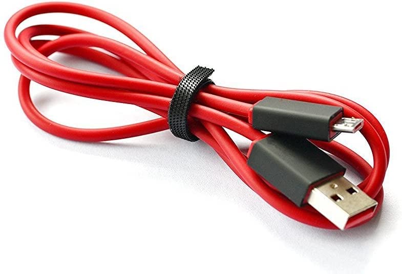 3.3ft Replacement Micro USB Charging Cable Charger Cord Compatible with Beats by Dr Dre Studio 2.0, Beats Solo Wireless, Beats Pill Mini Wireless Headphones (Red)