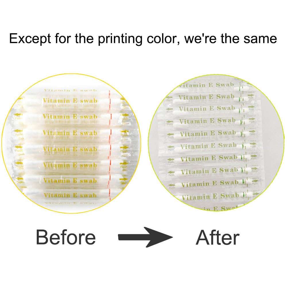 100 pcs Vitamin E Lips Oil Swabs Stick Disposable VE Cotton Swab Protect Lip Gum Anti-dry Moisture For Use Before Teeth Whitening (100 Pcs)