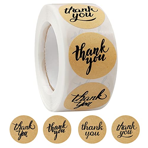 1" Thank You Stickers Homemade Personalised Thank You Stickers Small Business Labels Self Adhesive Gift Stickers for Invitation Cards/Wedding Decoration/Thank You Notes/Gift Tag Decoration/Cards