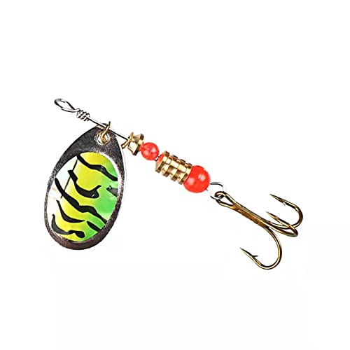 10 pcs Sinking Spinner baits kit with Tackle Box, as Spinner Fishing Lures for Bass Trout Salmon in Various Saltwater and Freshwater