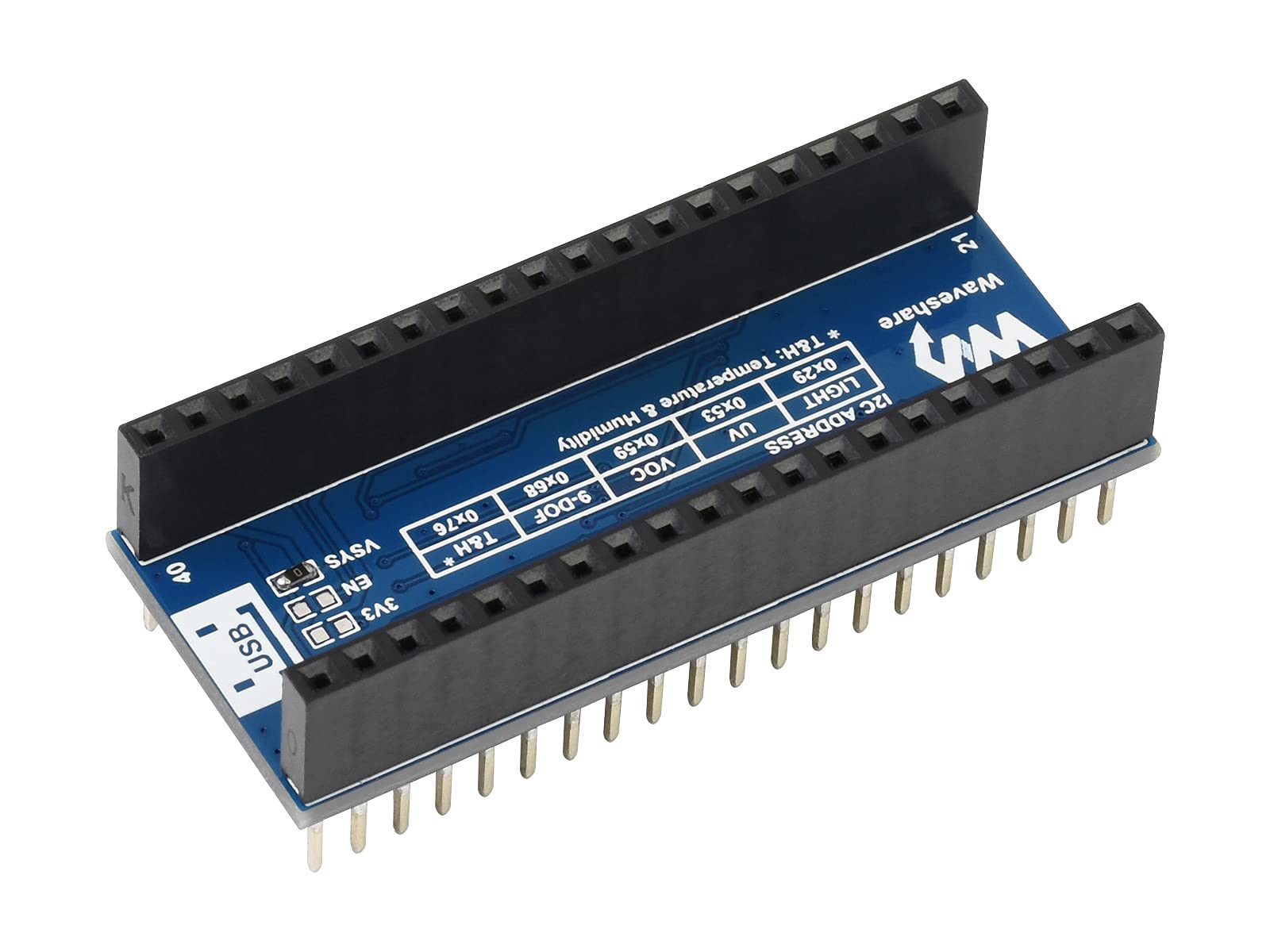 Waveshare Environment Sensors Module for Raspberry Pi Pico 2C Bus