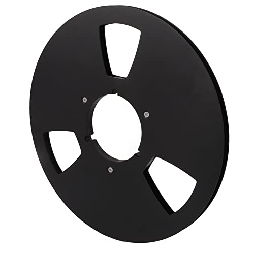 1/4 10 Inch Empty Tape Reel, Bend Resistant Recording Tape Reel Durable Empty Disc Opening Machine Parts Reel Tape (Black)