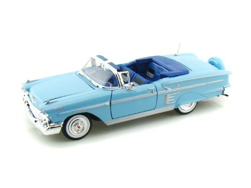 1958 Chevy Impala Convertible 1/24 Blue by Chevrolet