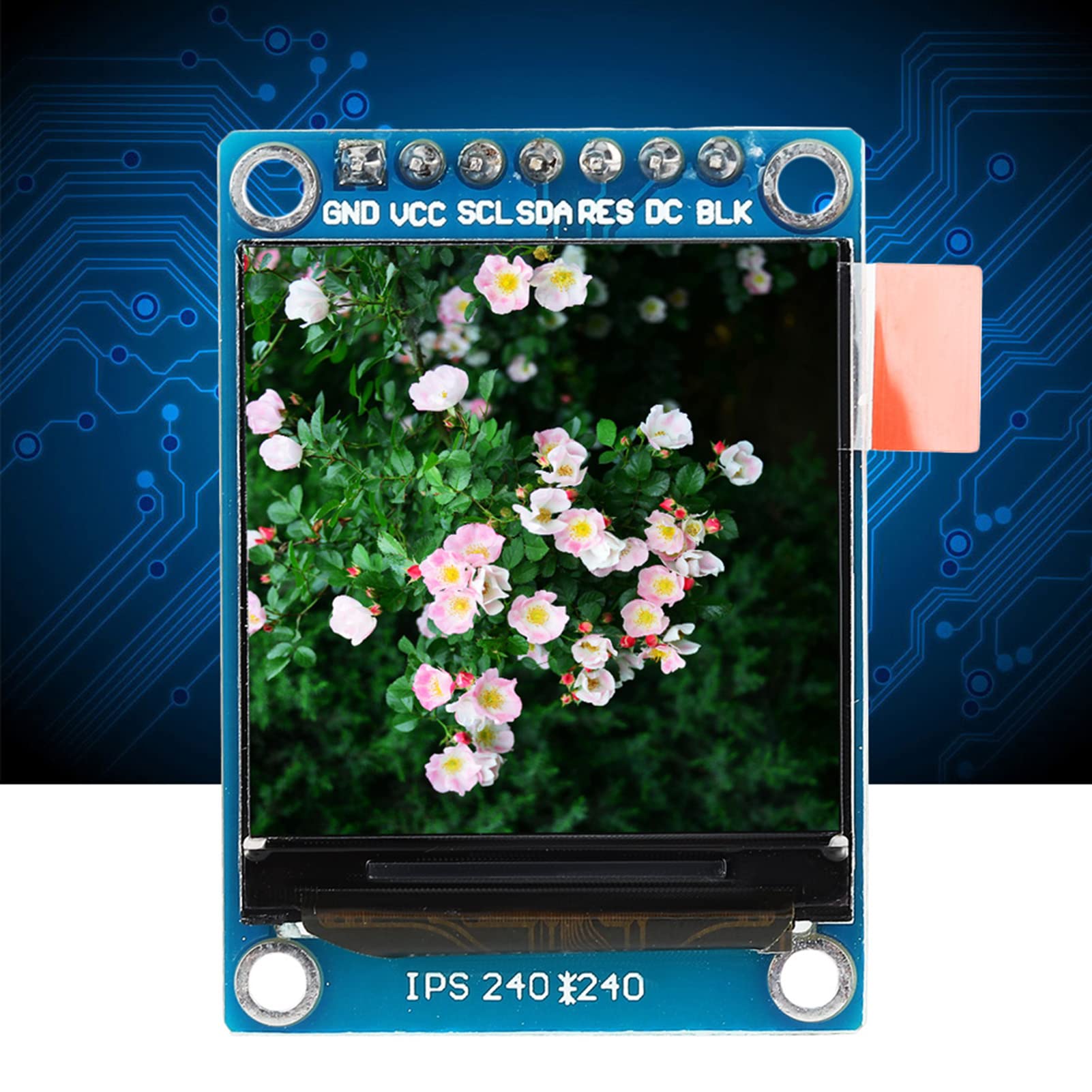 1.3 Inch IPS Color LCD Display Module 240x240 RGB 3.3V SPI ST7735 Vivid and Intuitive, 4 Mounting Holes for Arduino
