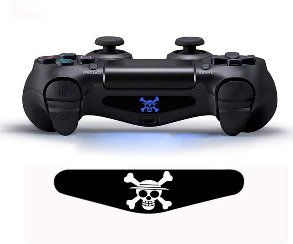 1 PCS Custom Game Light Bar Stickers Decal LED Cover Lightbar Film For PS4 Controller (1Set)